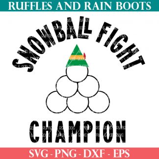 Elf Inspired Snowball SVG for Christmas