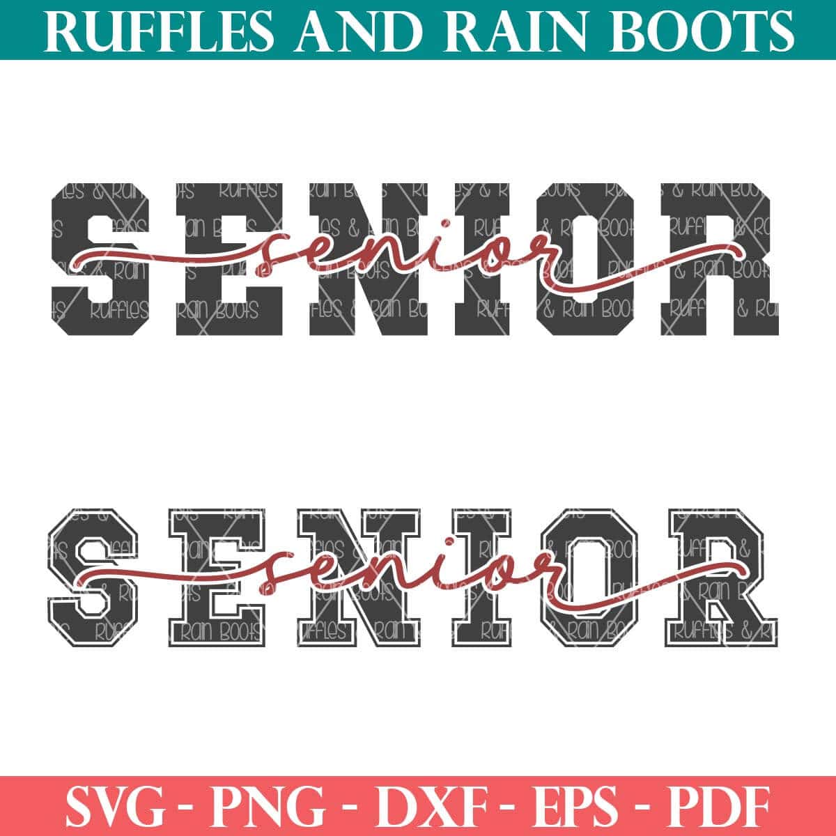 Free Senior Offset SVG Set for Graduates - Ruffles and Rain Boots