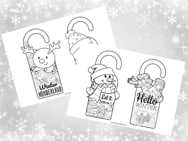 Printable Winter Themed Door Hangers- Ruffles and Rain Boots Shop