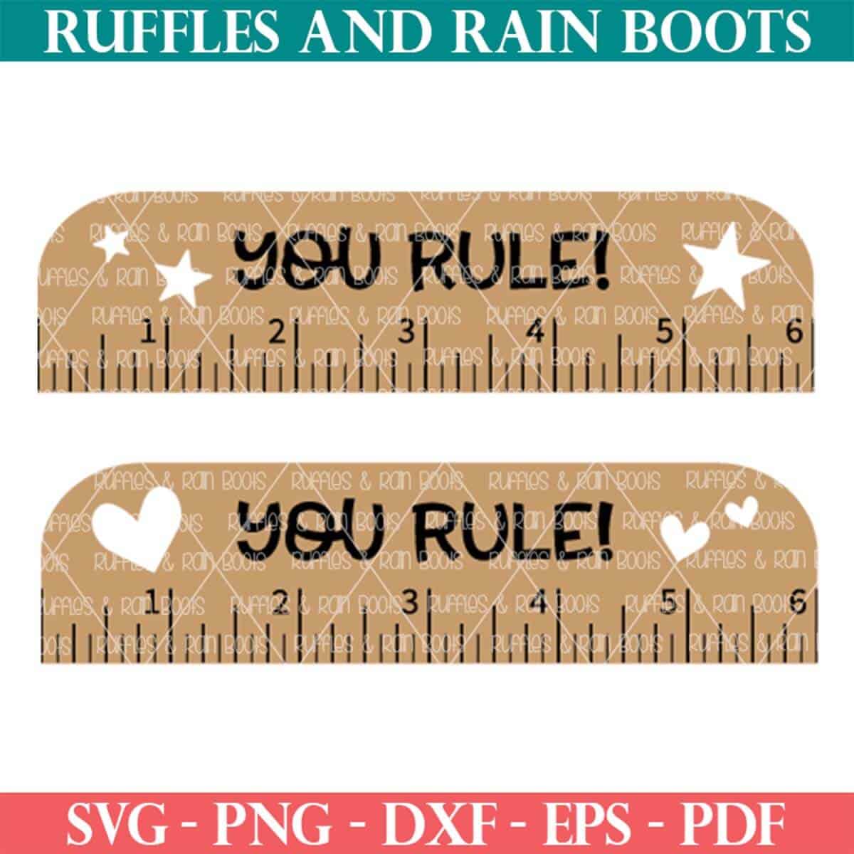 Mini Wood Ruler SVG Set - Ruffles and Rain Boots