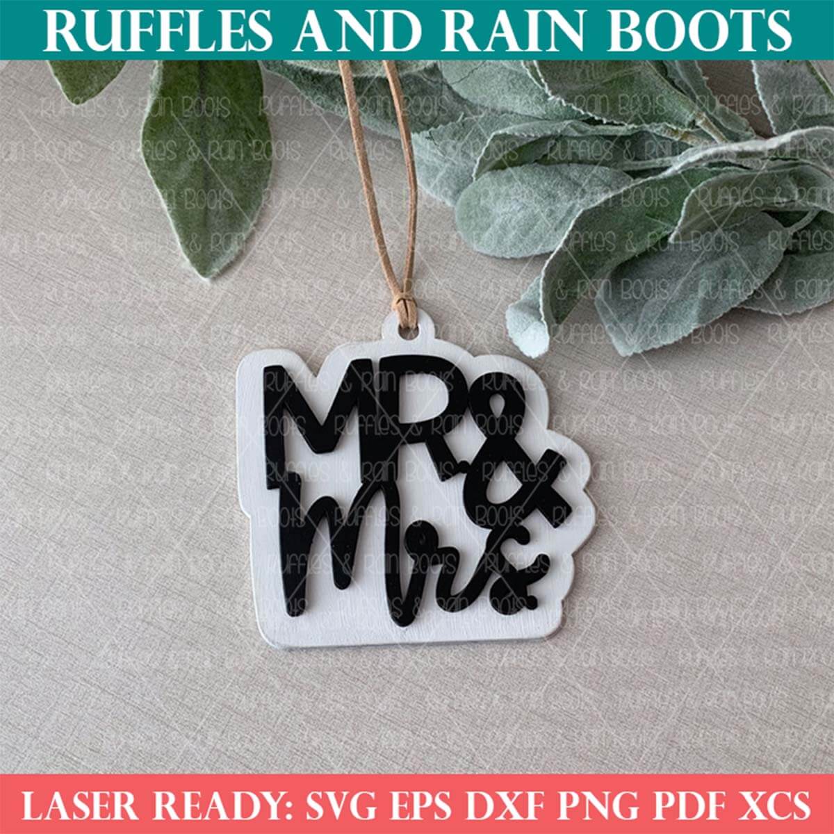 Free Wedding Ornament Laser Bundle - Ruffles and Rain Boots